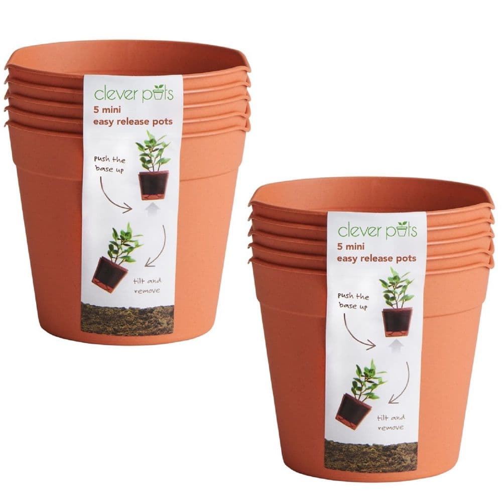 Clever Pots 10 Pack Mini Easy Push Release Pots 3"