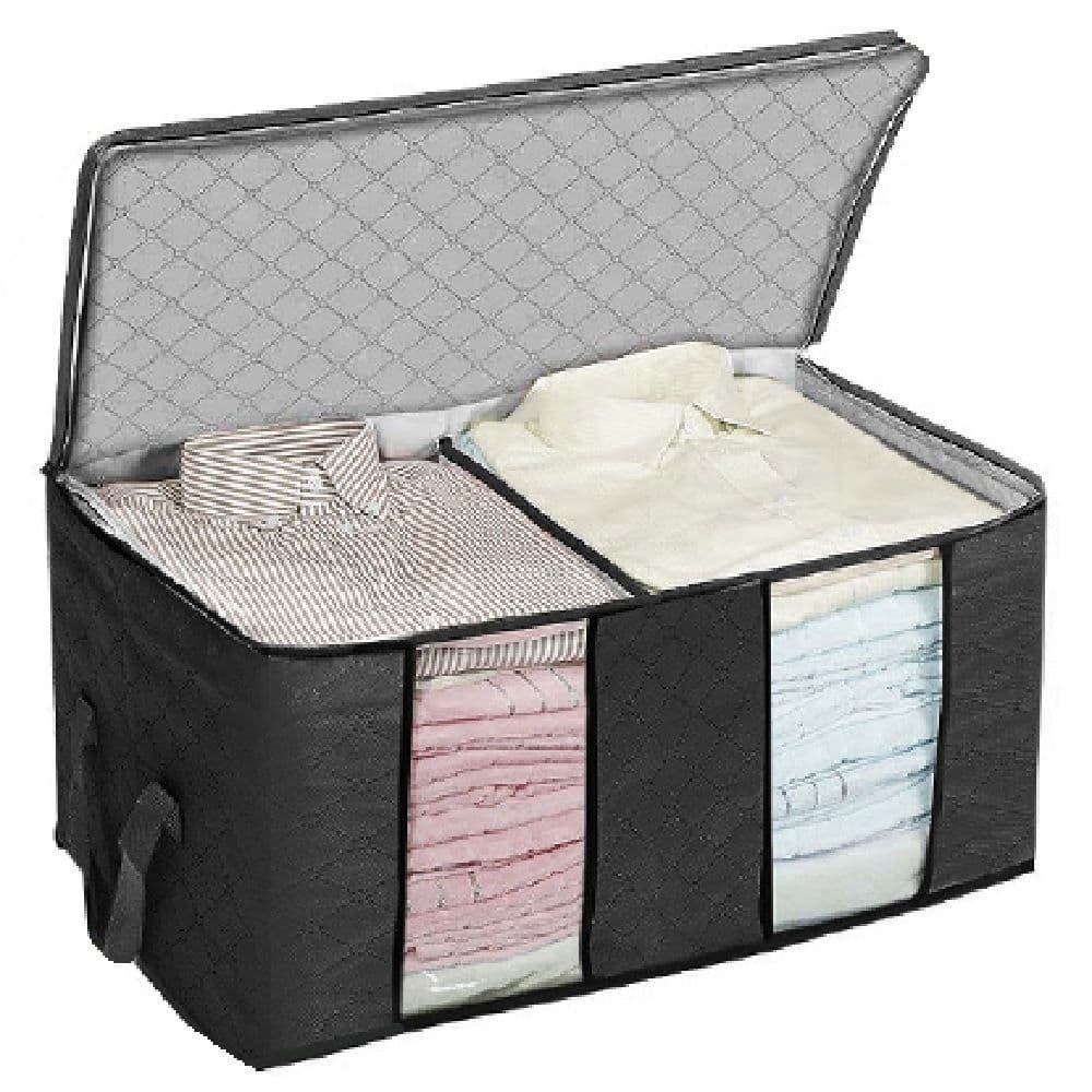 Large Black 2 Section Jumper Clothes Storage Bag