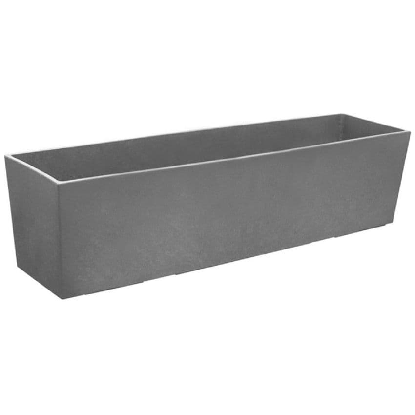 Long Grey Slate Effect Trough Planter 61cm