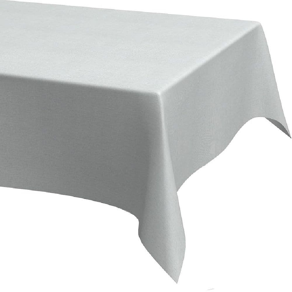 Plain Light Grey Wipe Clean Table Cloth 178 x 132cm