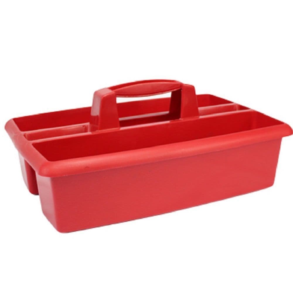 Plastic Carry Storage Caddy Red