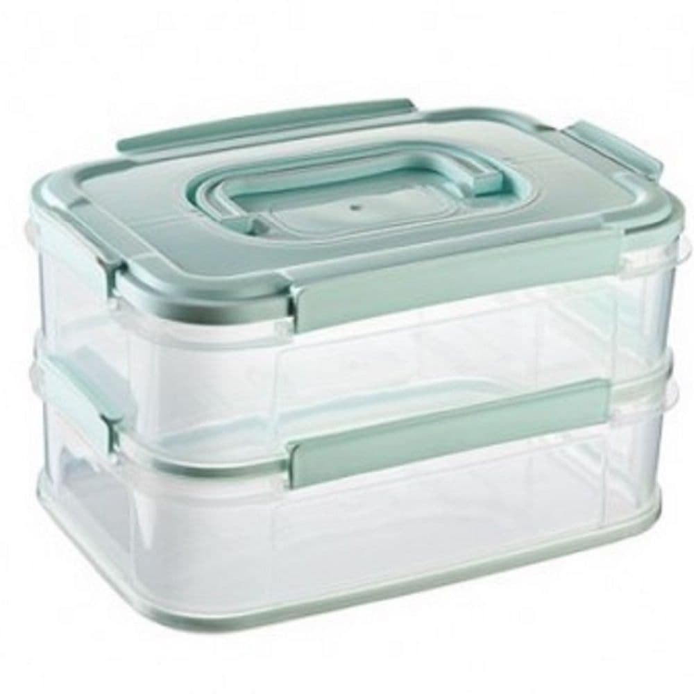 Stacking Plastic Art & Craft Organiser Carry Case Box with Handle