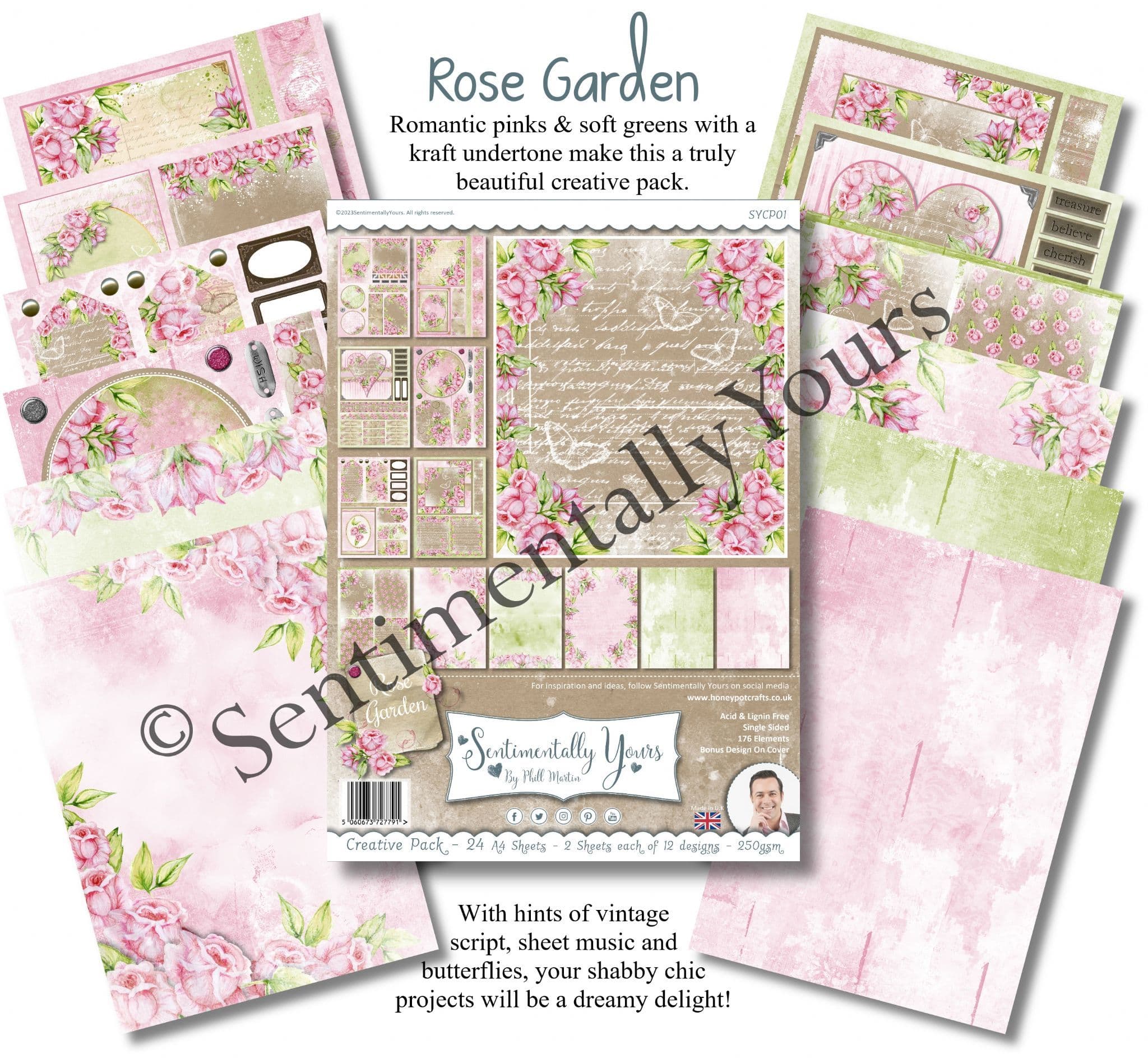 A4 Creative Pack - Rose Garden