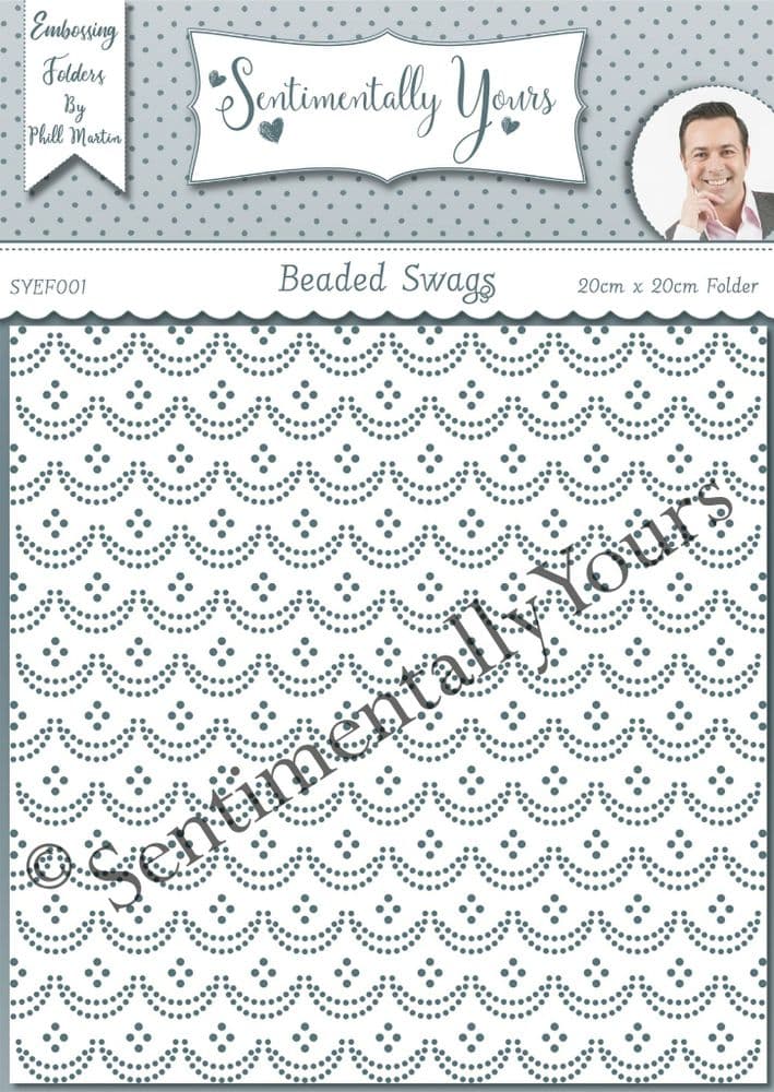 Beaded Swags 8x8 Embossing Folder