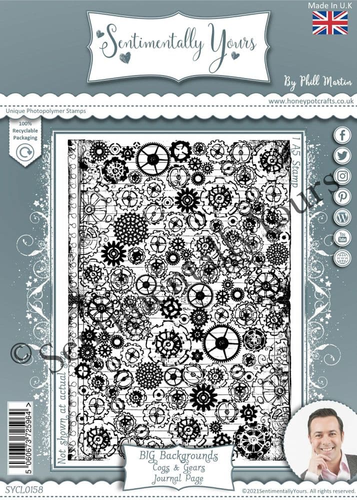 Cogs & Gears Journal Page BIG Background