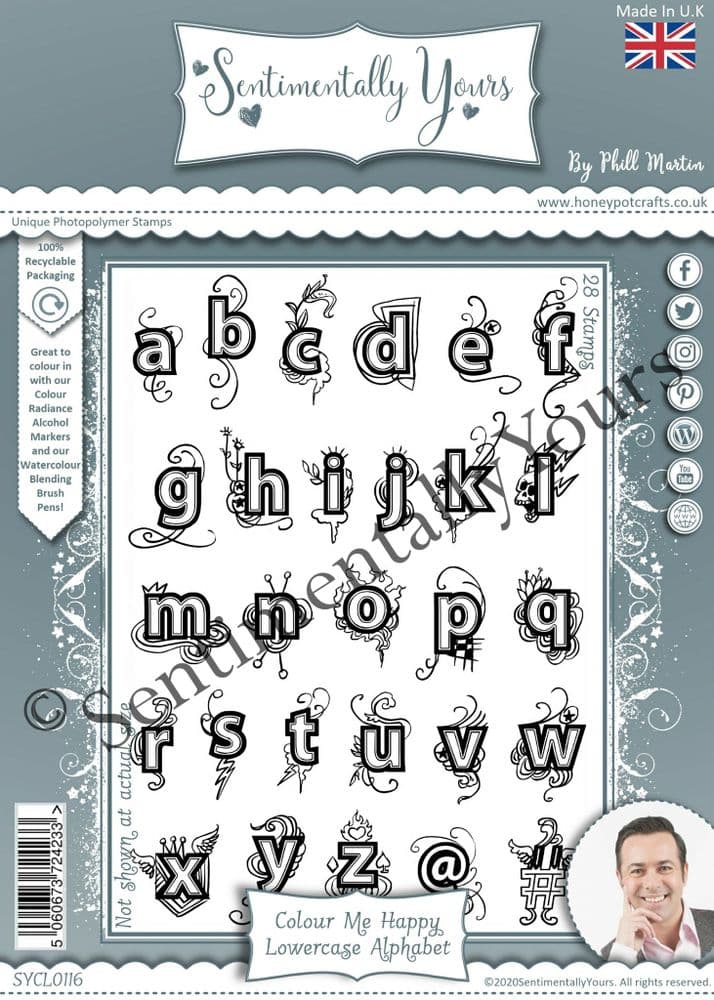 Colour Me Happy Lowercase Alphabet A5 Set