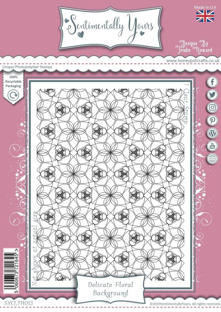 Delicate Floral A6 Background Stamp