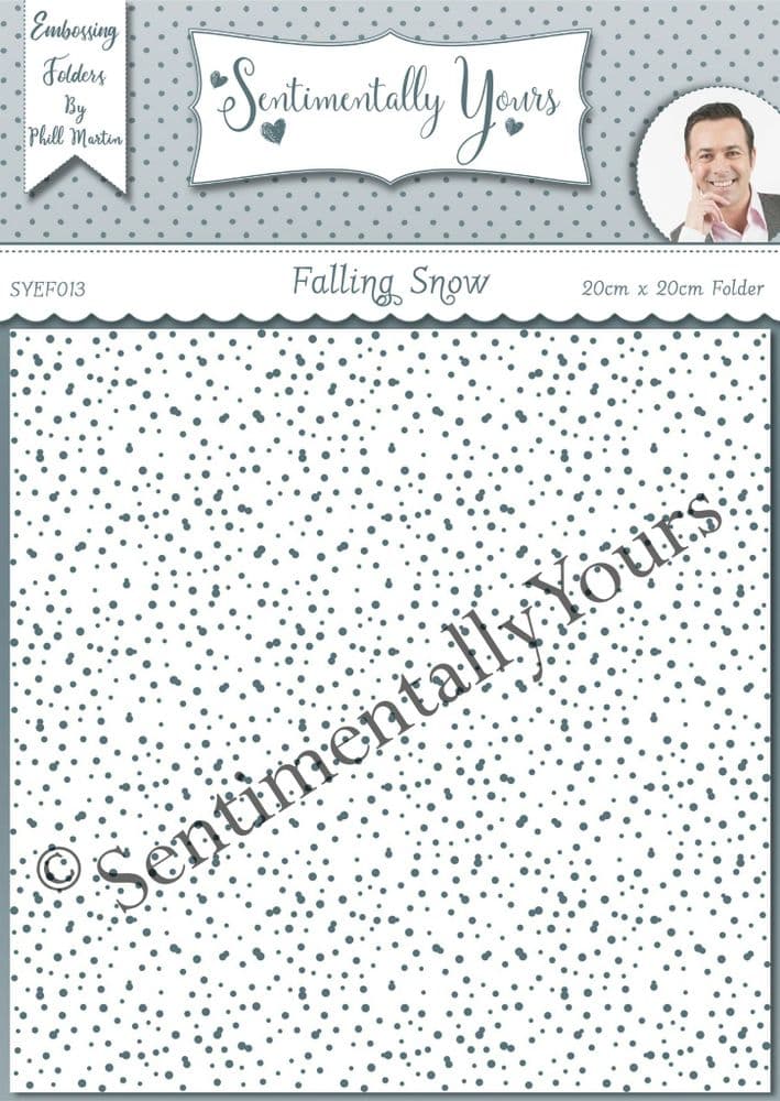 Falling Snow 8x8 Embossing Folder