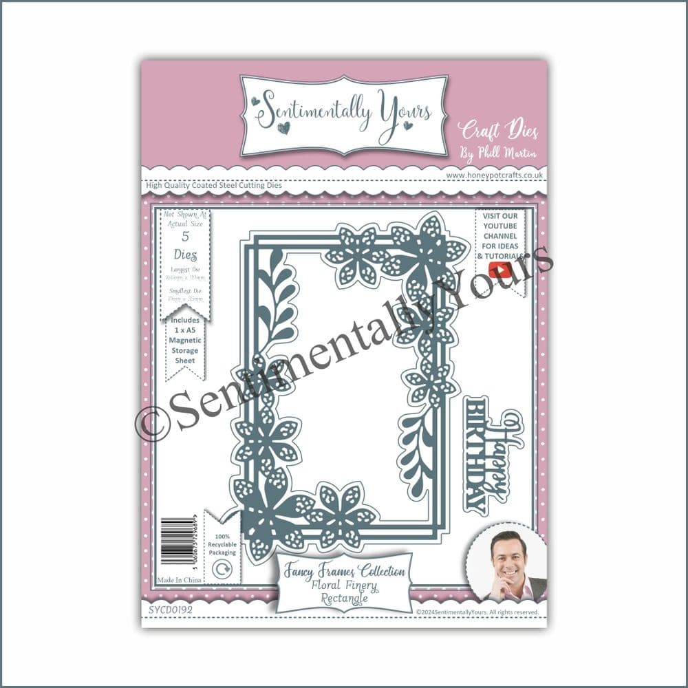 Floral Finery Fancy Frames - Rectangles - A5 Die Set