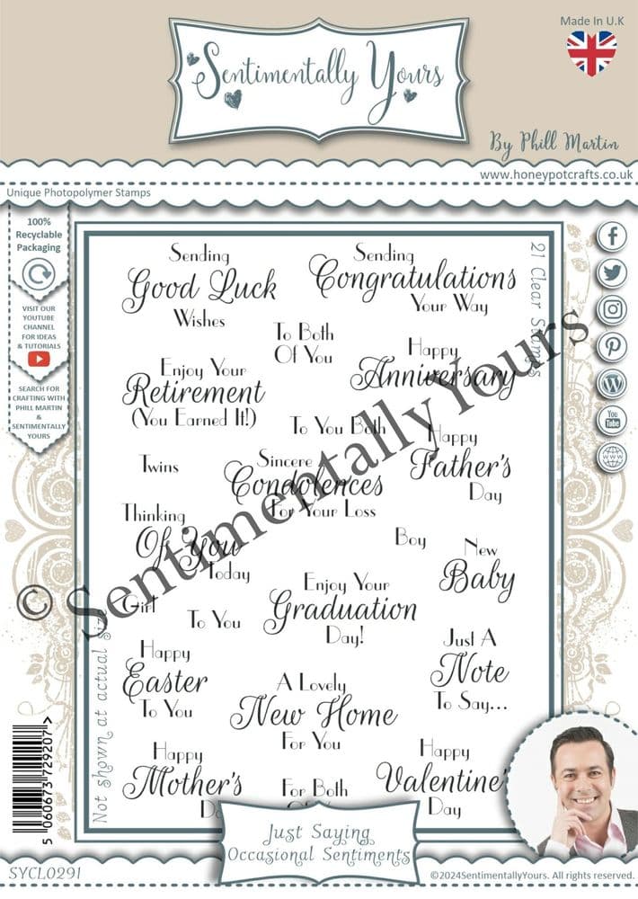 Just Saying - Occasional Sentiments A6 Stamp Set