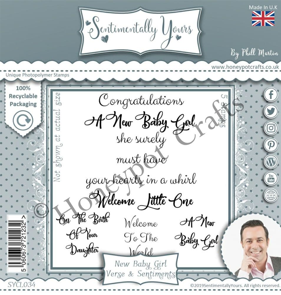 New Baby Girl Verse & Sentiments Set