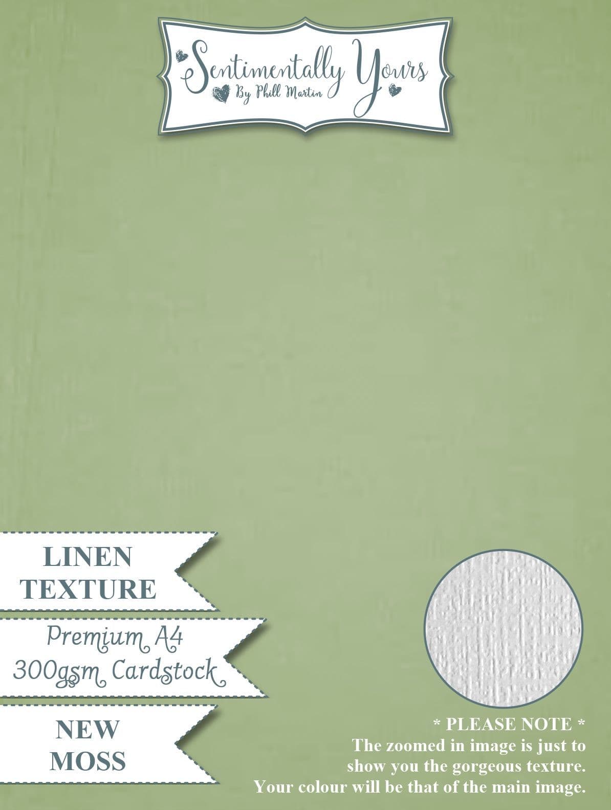 New Moss Premium LINEN Texture Cardstock