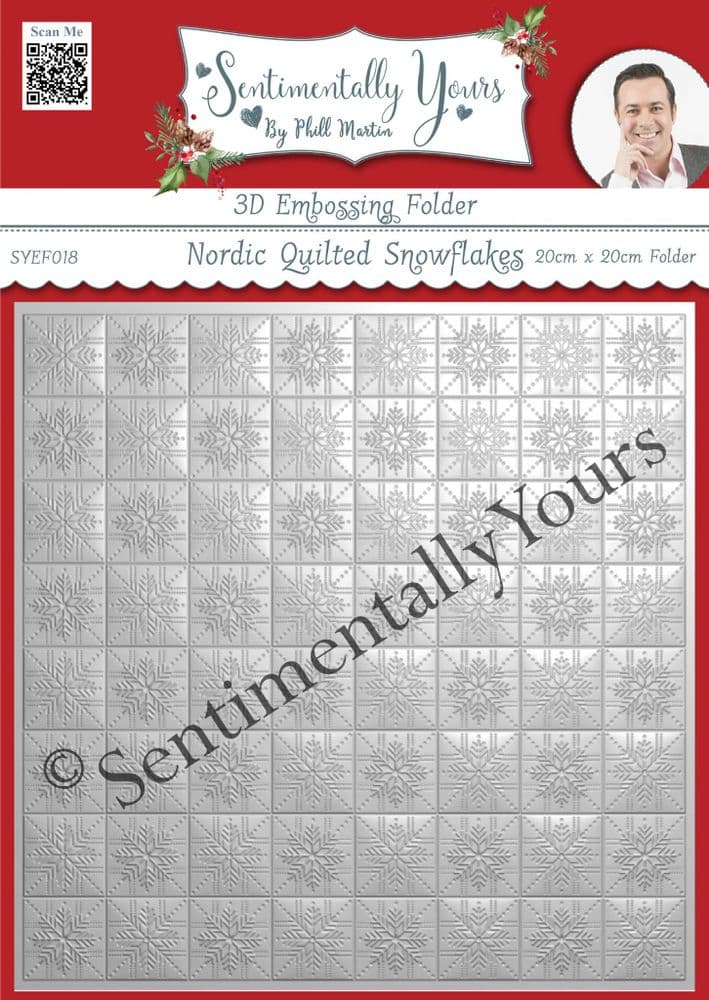 Nordic Quilted Snowflakes 8x8 3D Embossing Folder