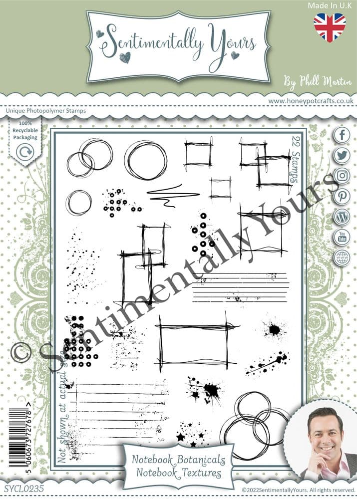 Notebook Botanicals - Notebook Textures & x28;A5 stamp& x29;
