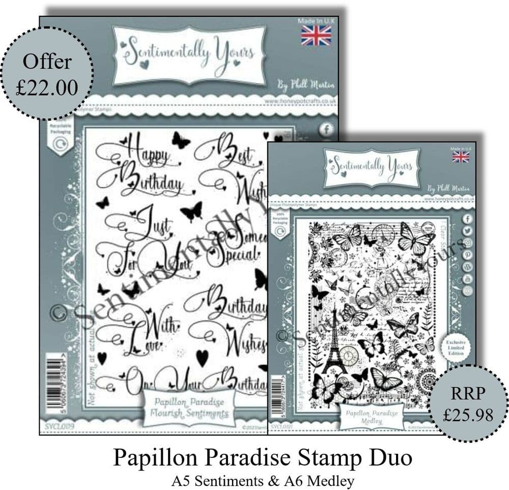 Papillon Paradise Stamp Duo