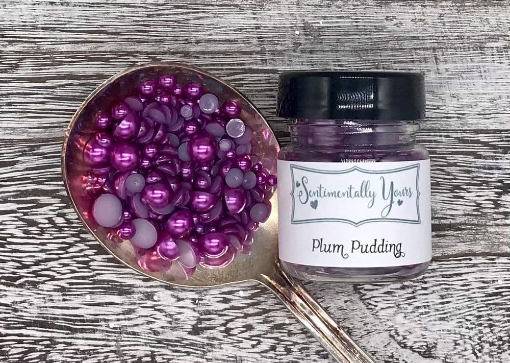 Plum Pudding Jar of Pearls
