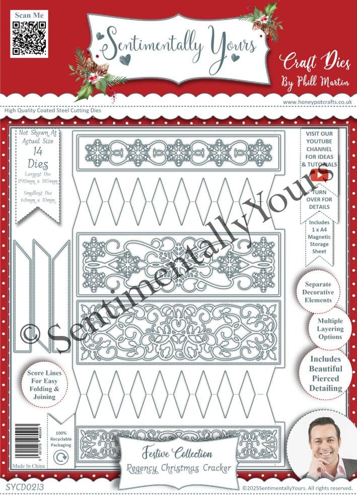 Regency Christmas Cracker - A4 Die Set