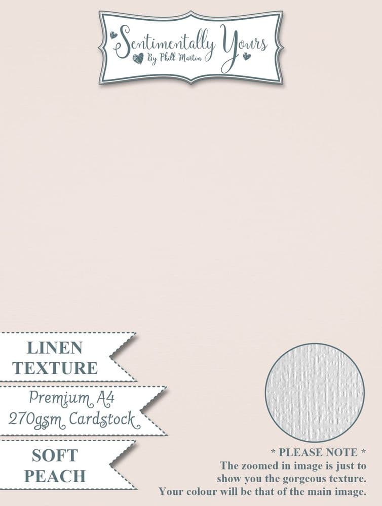 Soft Peach Premium LINEN Texture Cardstock