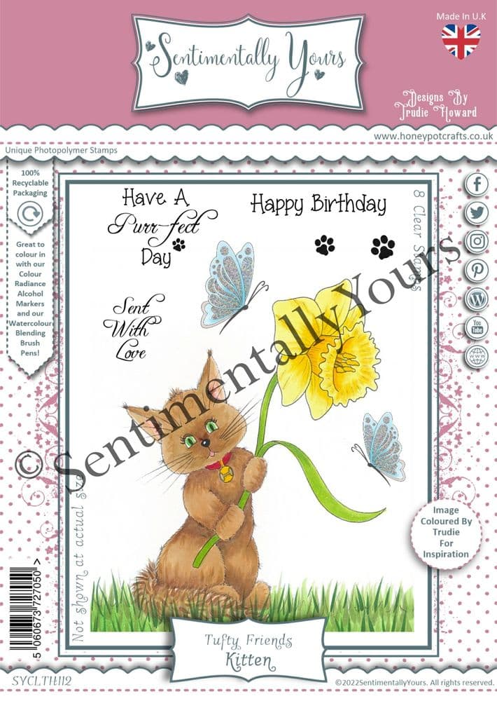 Tufty Friends Kitten A6 Stamp Set