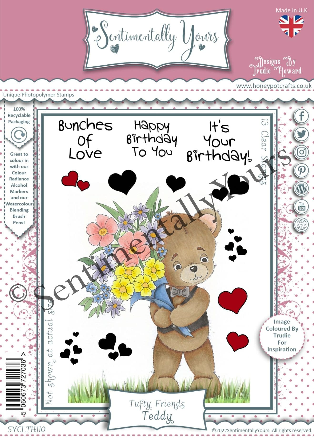 Tufty Friends Teddy A6 Stamp