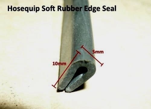 Black Rubber U Channel Edging Trim Seal 10mm x 5mm BRS1A