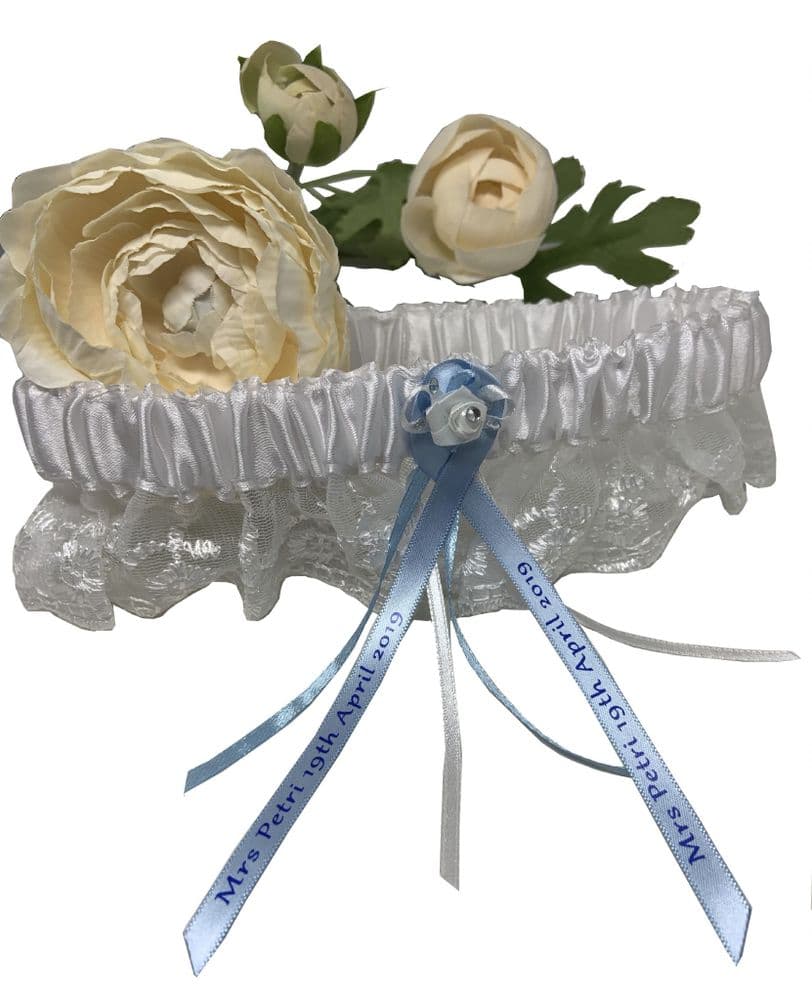 Bridal Lace Wedding Garter, Personalised Free | Hot Graphix & Signs