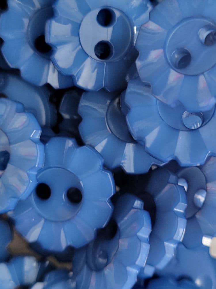 Blue flower buttons 13mm
