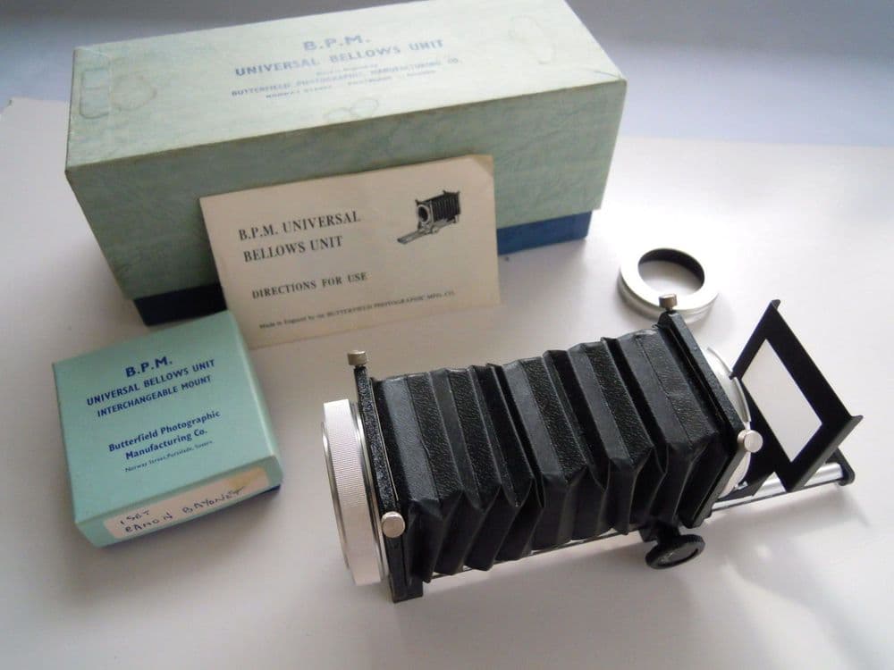 B P M UNIVERSAL BELLOWS UNIT WITH ADAPTER FOR PENTAX M39 CANON FD SLIDE ...