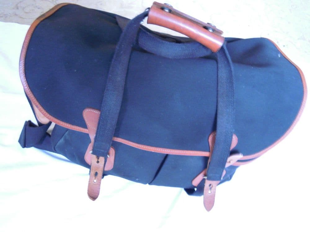 BELLINGHAM BAG 445 BLACK WITH TAN TRIM