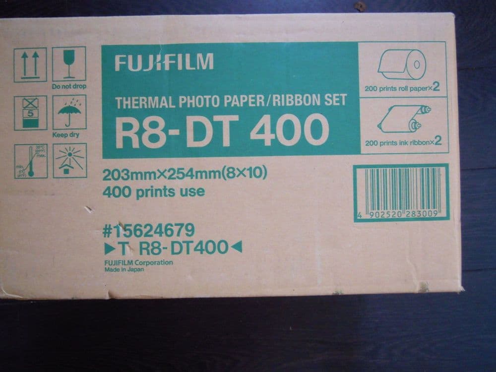 FUJI ASK PRINTER PAPER 10X8" 2 ROLLS R8-DT-400 FOR ASK400