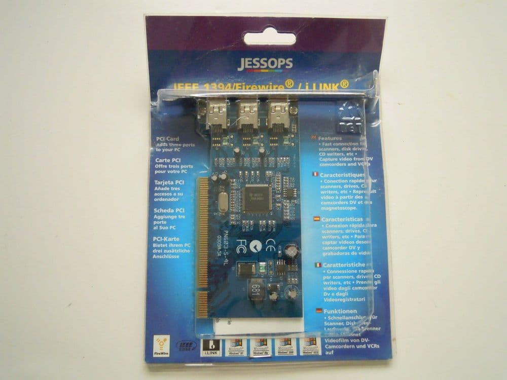 JESSOPS IEEE 1394/FIREWIRE INTERFACE PCI CARD
