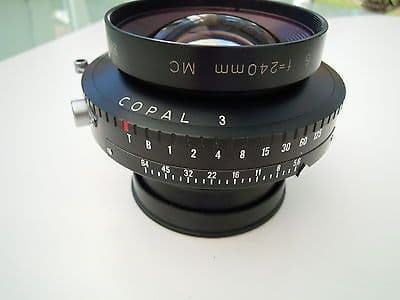 Sinar sinaron S 240mm F5 6 MC on a Copal 3 Shutter