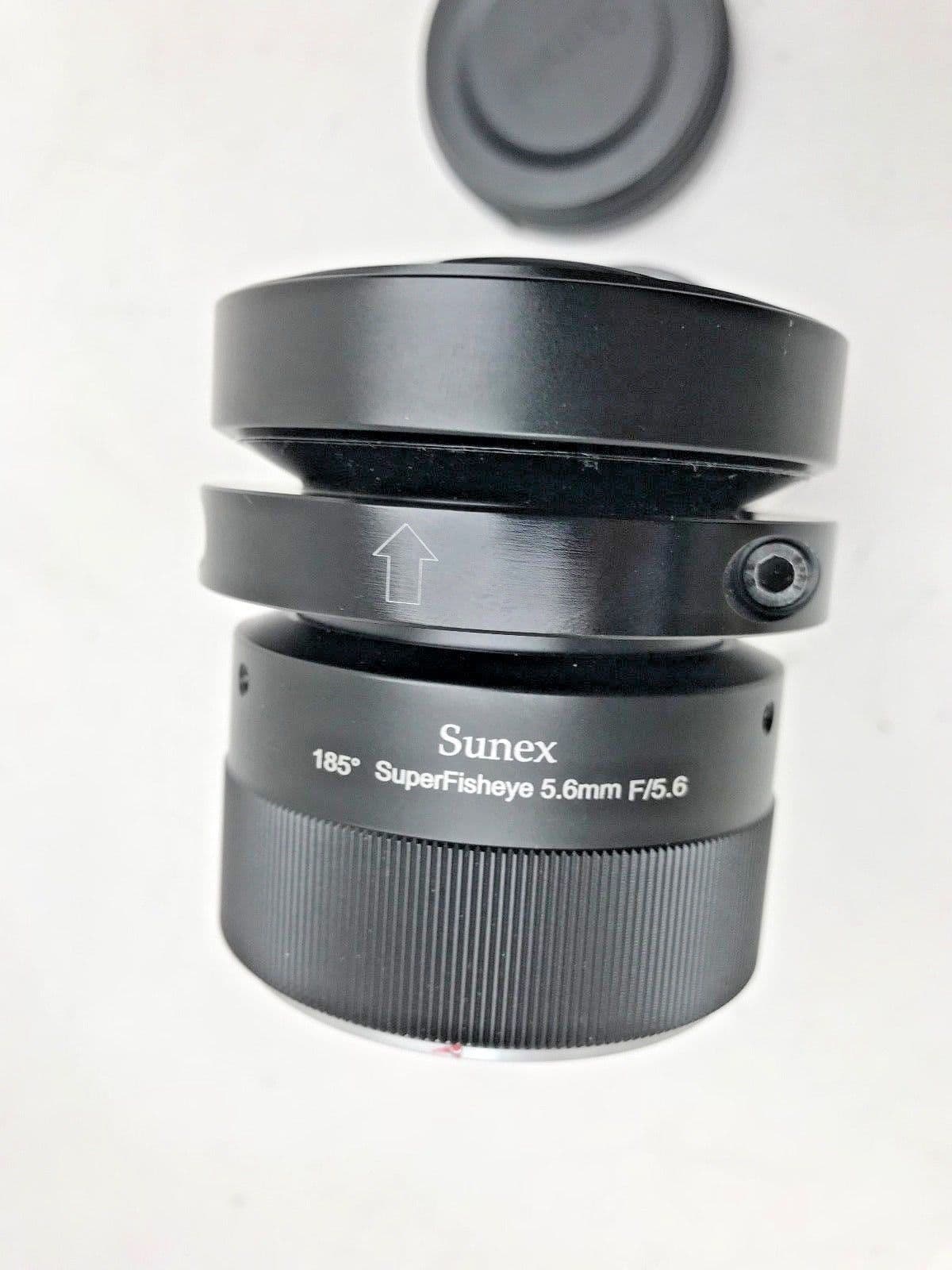Sunex 5 6mm F5 6 full circle fish eye lens on rotating adapter