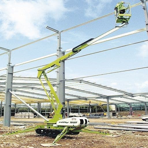 12m Tracked Twin Mast Telescopic Boom Lift - Nifty TD120T For Hire