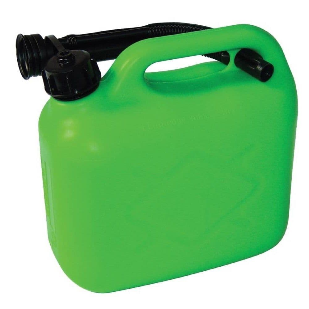 Green Plastic Fuel Can - 5 litres