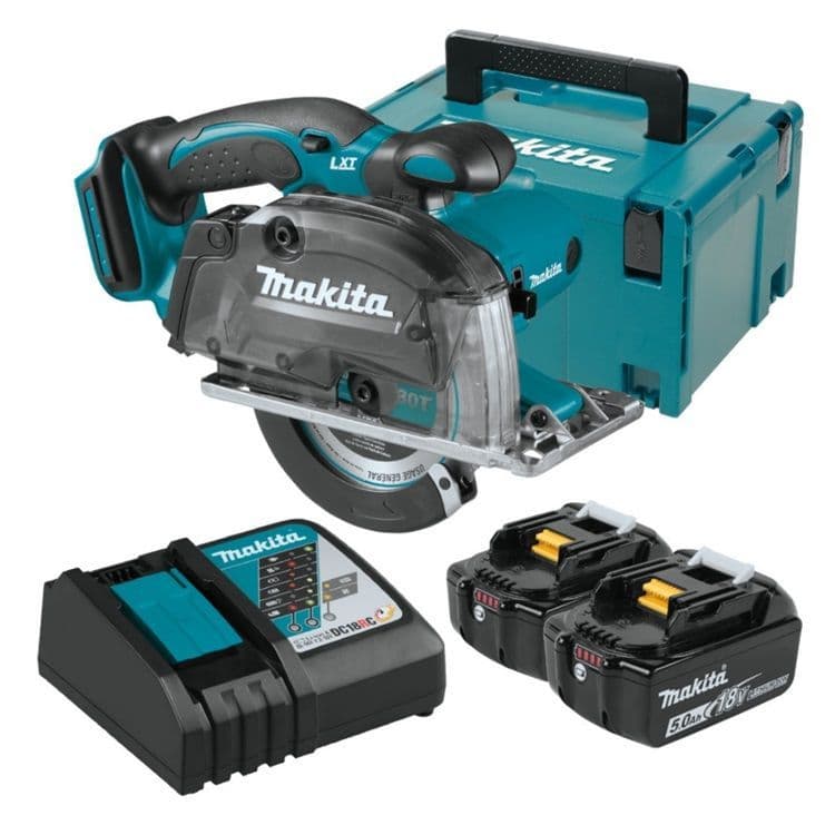 Makita DCS552RTJ LXT 18V Li-Ion 136mm Metal Cutting Saw 2 x 5 Ah Batteries