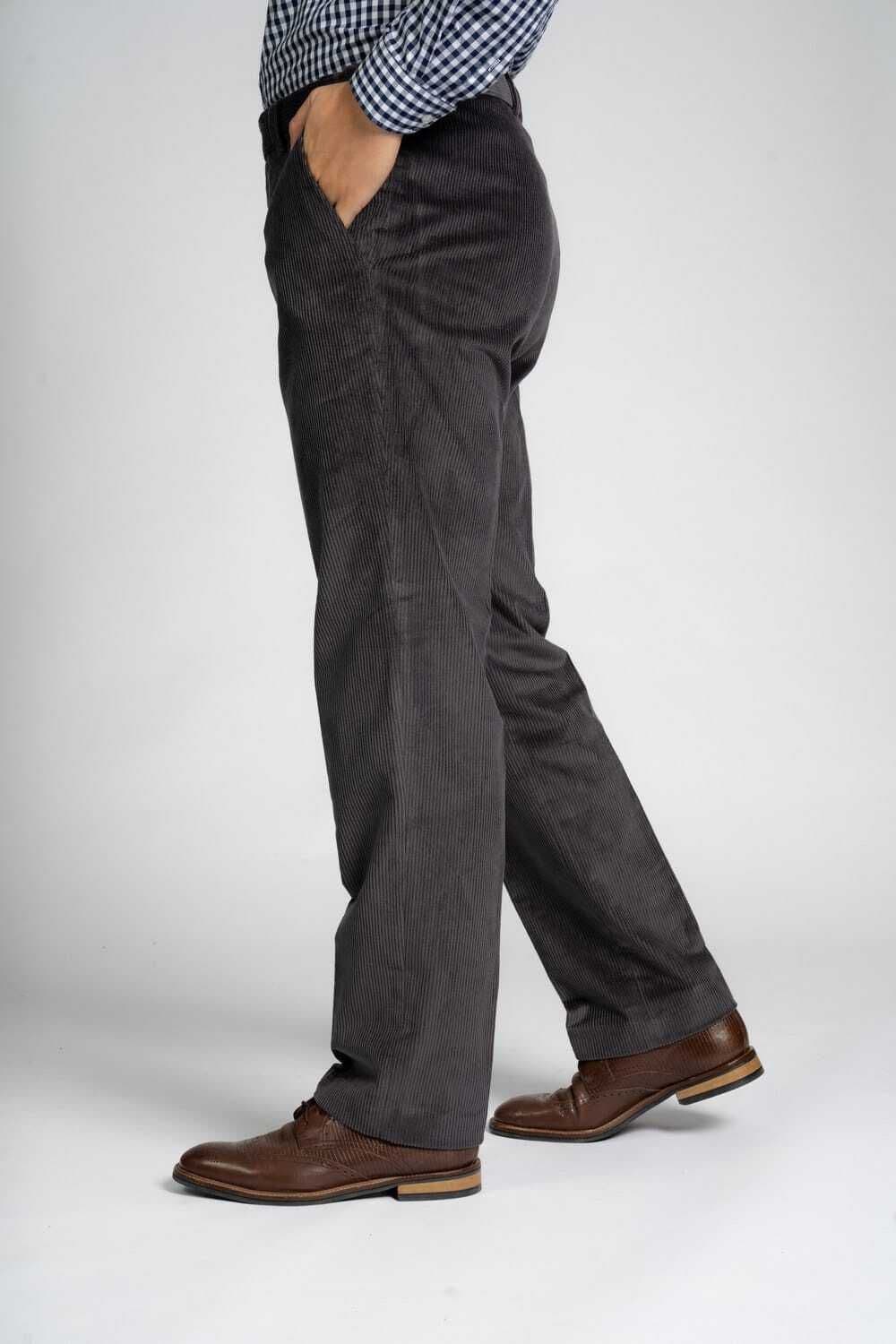 27" Leg CORDS MENS EXPANDABLE SELF ADJUSTING FLEXIBLE WAIST CORDUROY ...