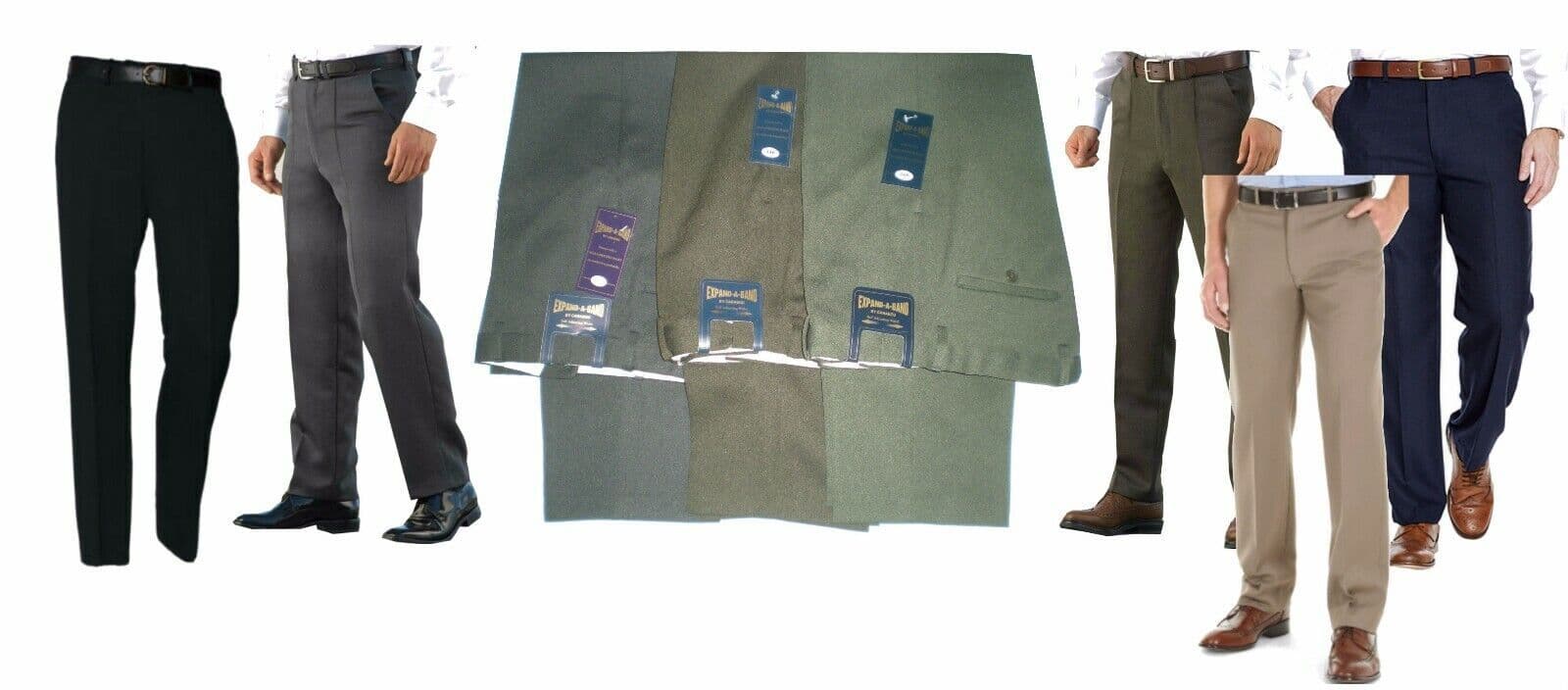 27 leg MENS EXPAND-A-BAND CAVALRY TWILL SELF ADJUSTING WAIST BAND ...