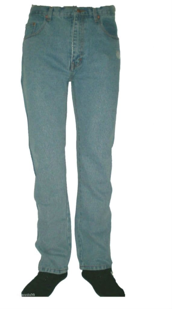 Durable men’s jeans with 25" inside leg. Extra short fit, heavy-duty ...