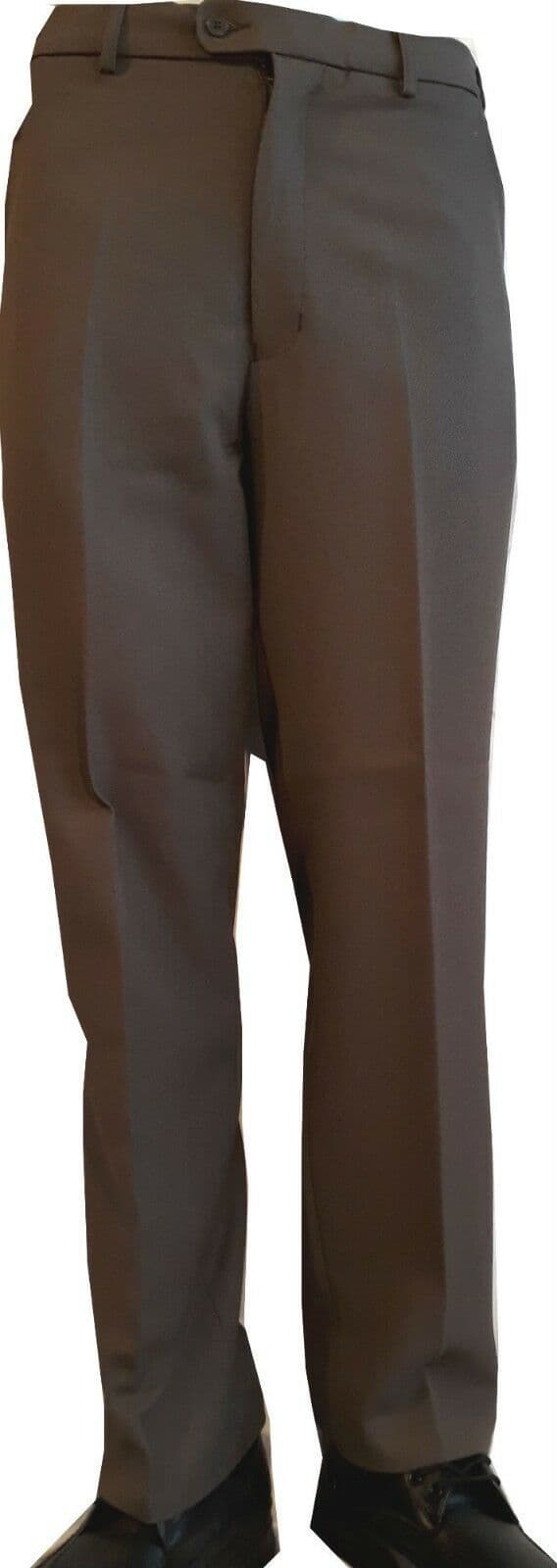 MENS SELF ADJUSTING WAIST BAND TROUSERS FLEXIBLE STRETCH EXPANDABLE ...