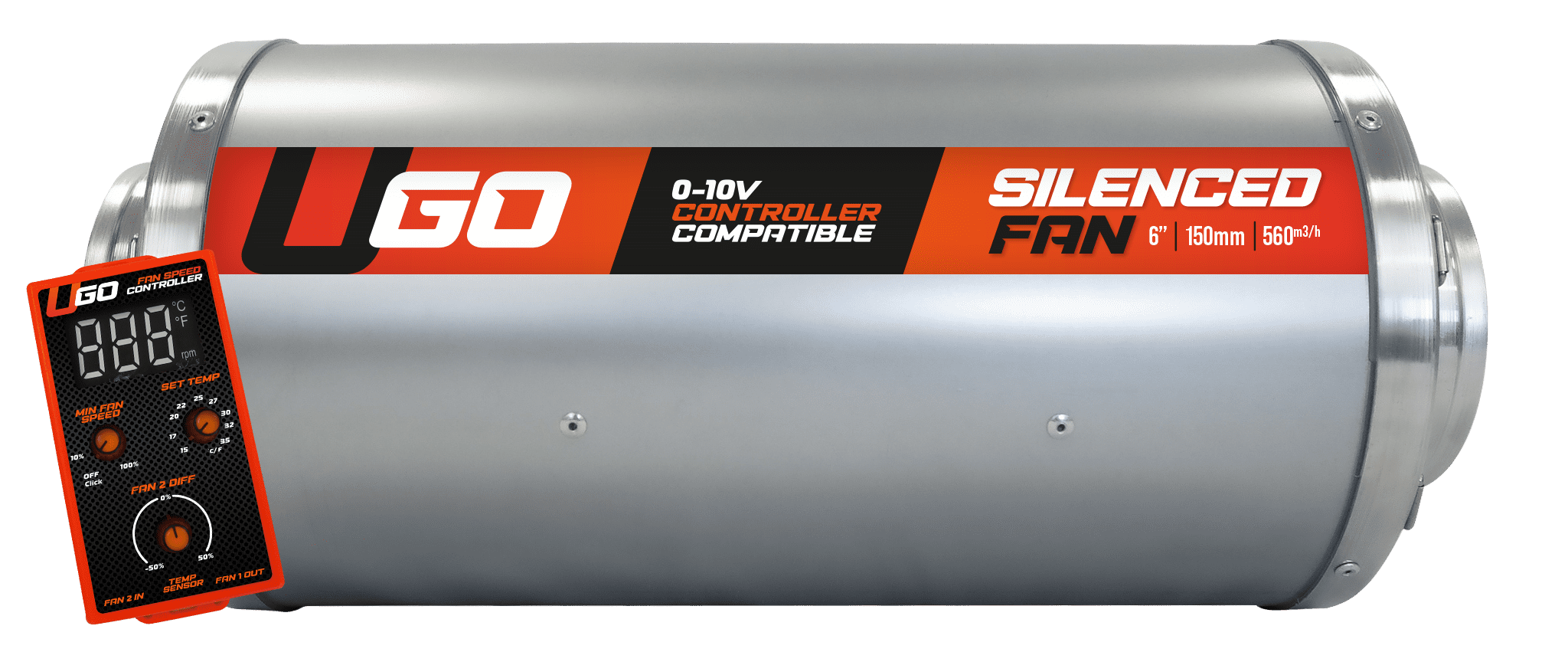 6" U-Go Silent Extractor Fan 150mm 560 M3