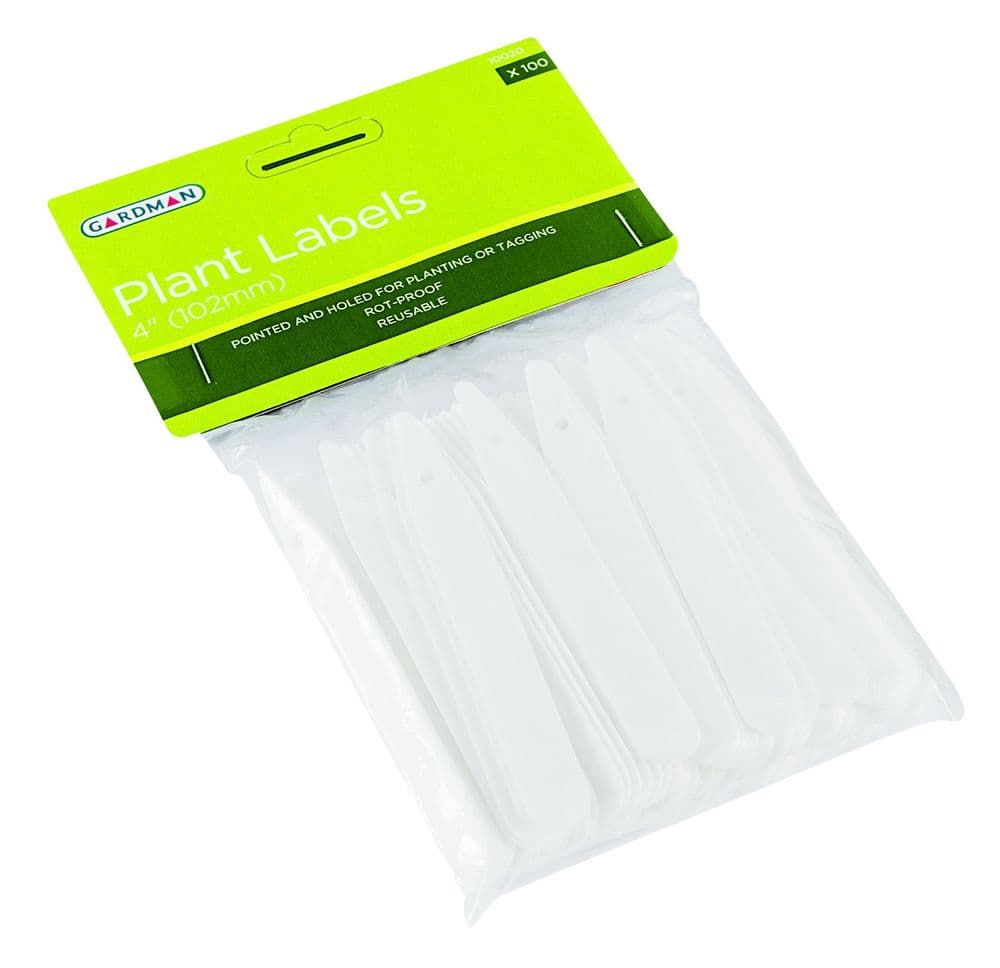 White Plastic Plant Labels 100mm