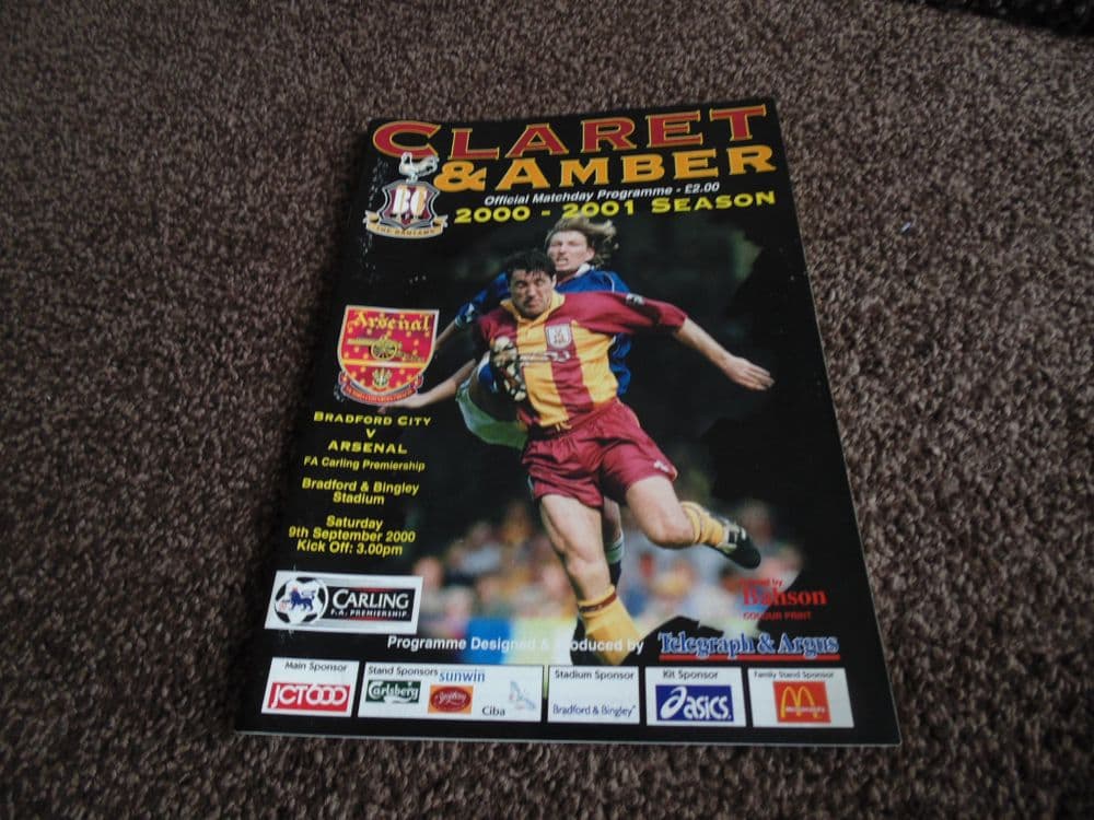 Bradford City v Arsenal 2000/01