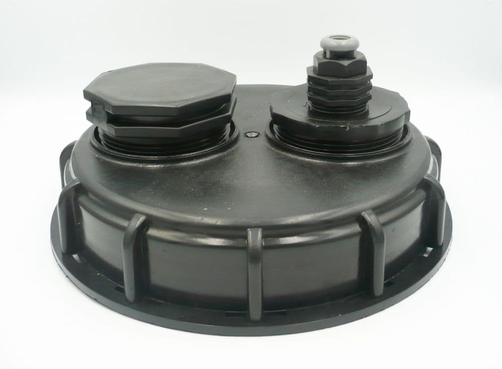 150mm 6" Top Fill Cap with 2 x 2" BSP Inlets Removable Plug Anti-Vacuum ...