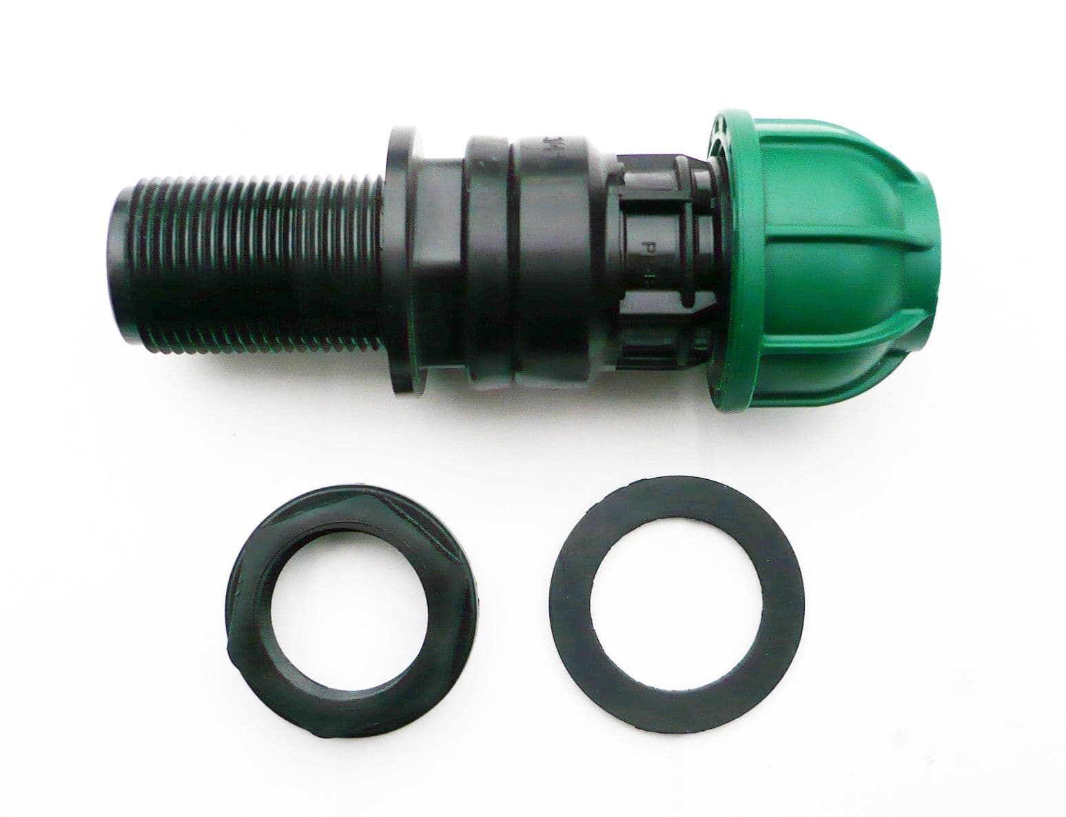 3/4" BSP Tank Adapter to Straight Compression Connector MDPE Alkathene
