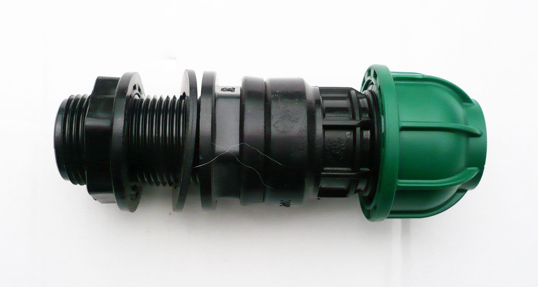 3/4" BSP Tank Adapter to Straight Compression Connector MDPE Alkathene