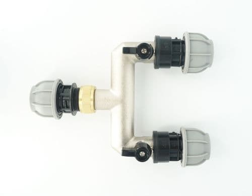 Heavy Duty BRASS MDPE Pipe Joining Manifold with valves
