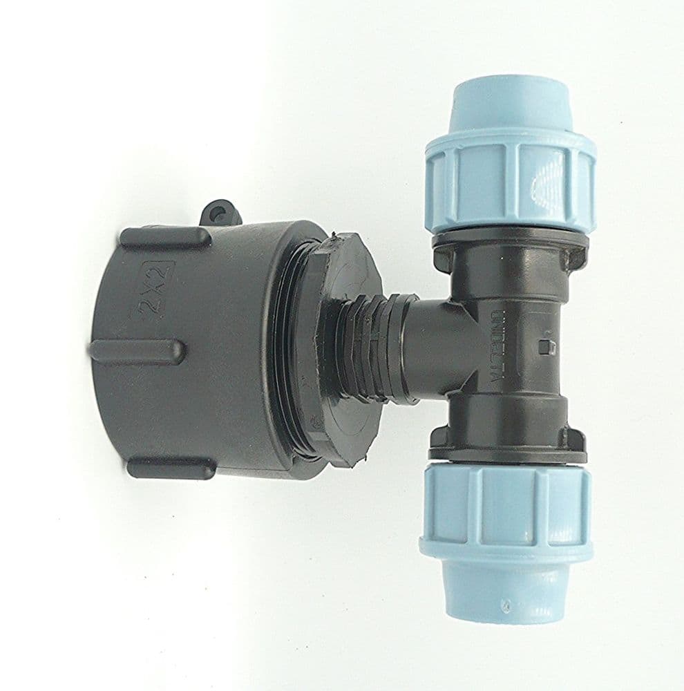 Heavy Duty IBC Adapter 2" - S60-60mm to Double 20mm COMPRESSION Pipe ...