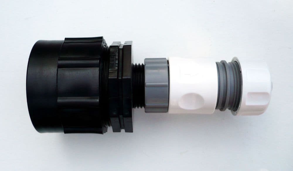 Heavy Duty IBC Adapter to 3/4" Snap-On Hose Connector c/w 3/4" Female ...