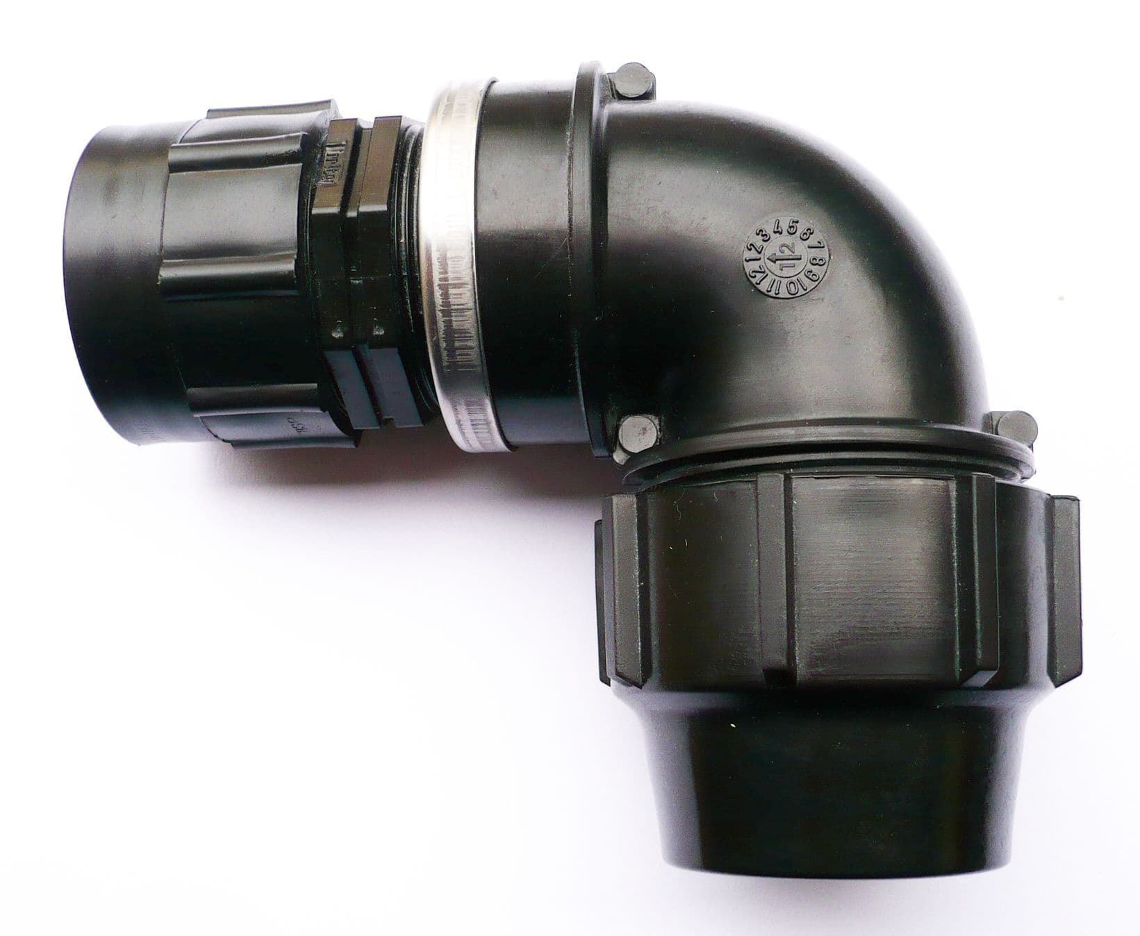 IBC Adapter S60X6 to ANGLED Compression Connector For solid pipe MDPE ...